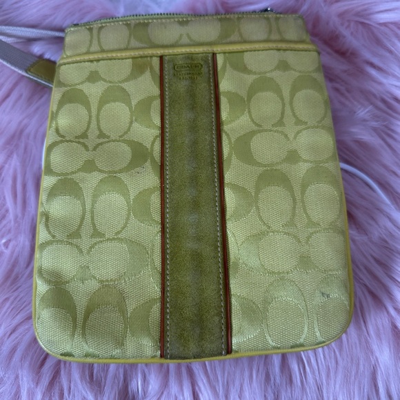 Coach | Bags | Vintage Coach Neon Yellow Crossbody Bag | Poshmark